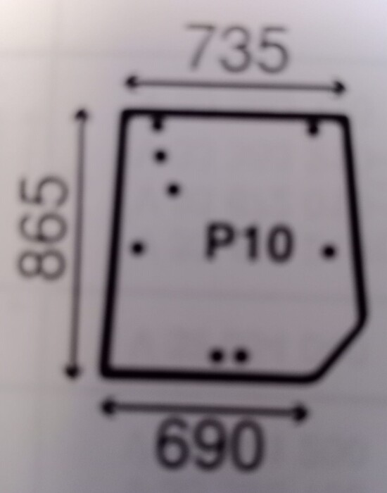 Vitre arrière plate valtra série 8000 massey Ferguson 5600 a 8400 ...